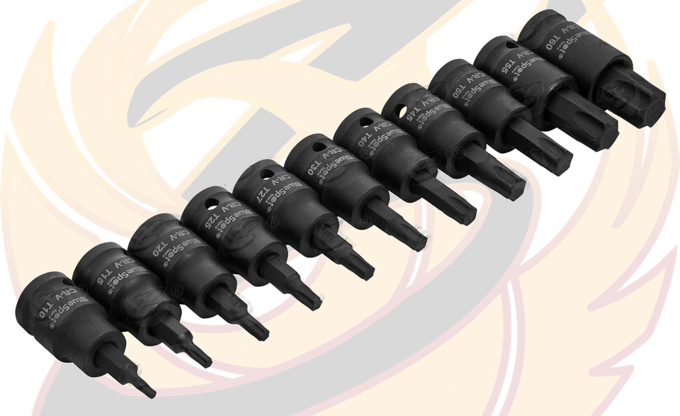 IMPACT Torx Bit Socket Set Short & Long Key Star TX Sockets S2 Steel ...