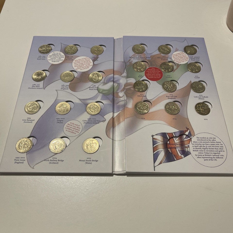Royal Mint Great British Coin Hunt £1 One Pound Album Full Set ...