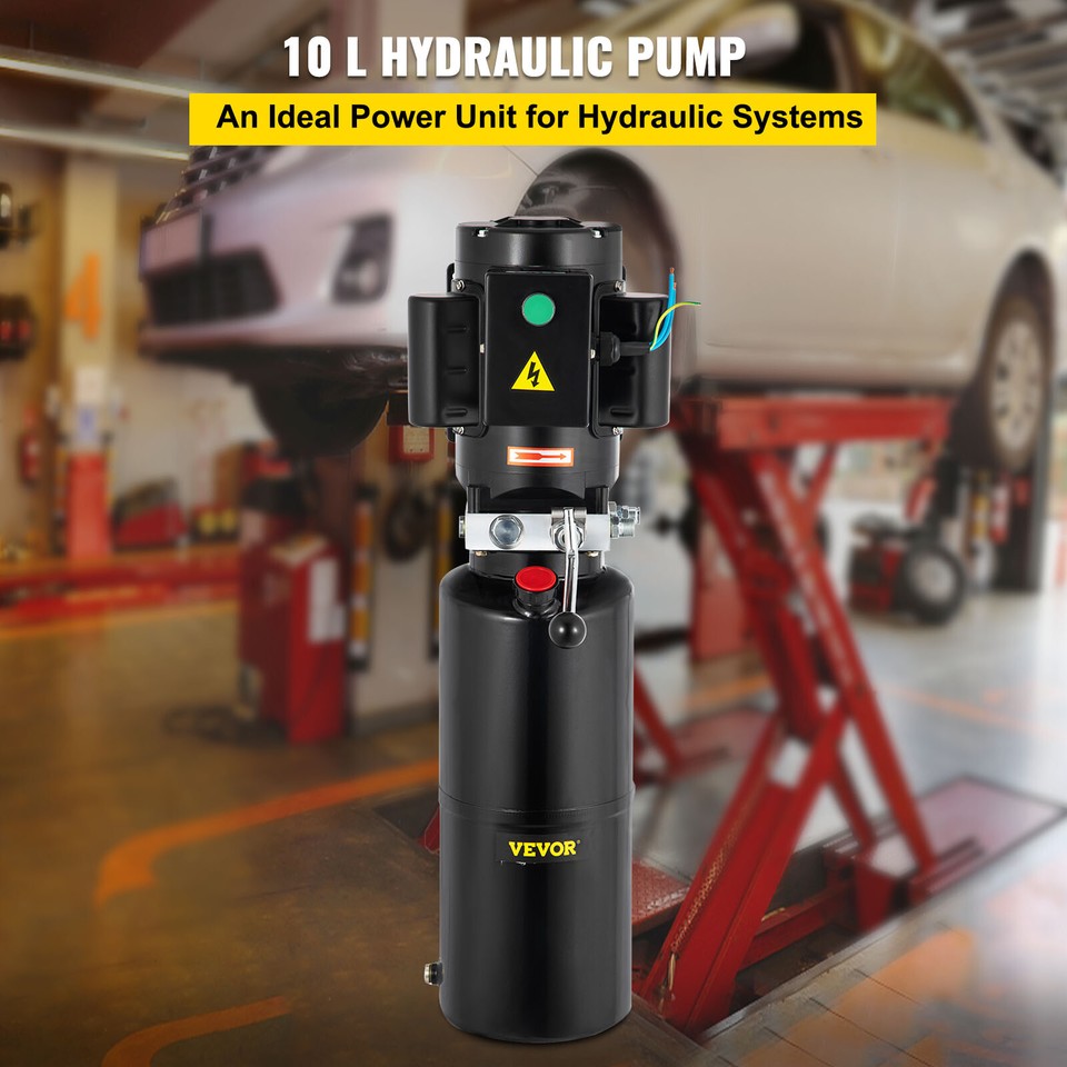 VEVOR 110v Hydraulic Pump 2.64 Gallon/10 quart Auto Car Lift Power Unit ...