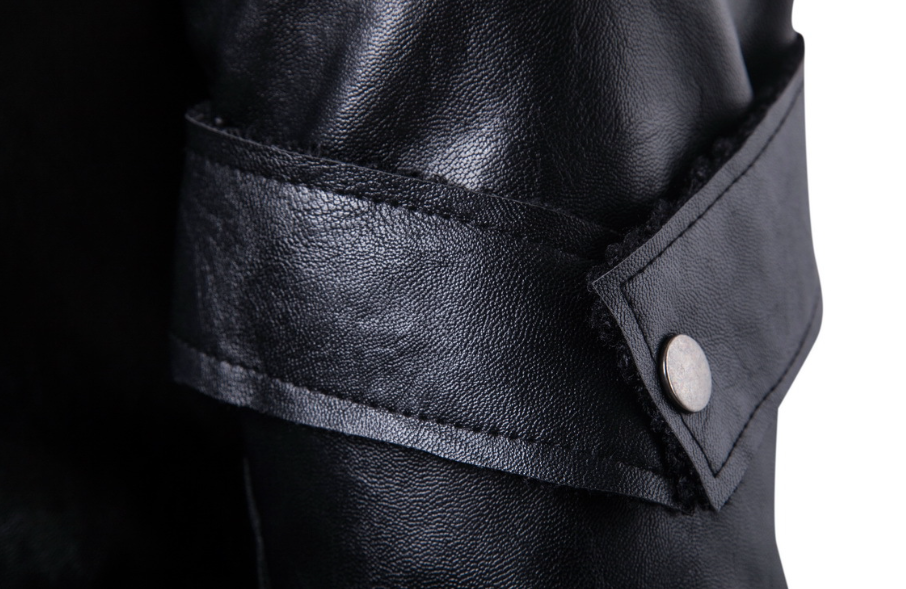 Men's Fashion Winter Thicken Fleece Motorcycle Irregular Jacket Slim ...