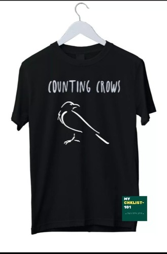 COUNTING CROWS Men's Small Black T-Shirt Rock Band Graphic Print Logo ...