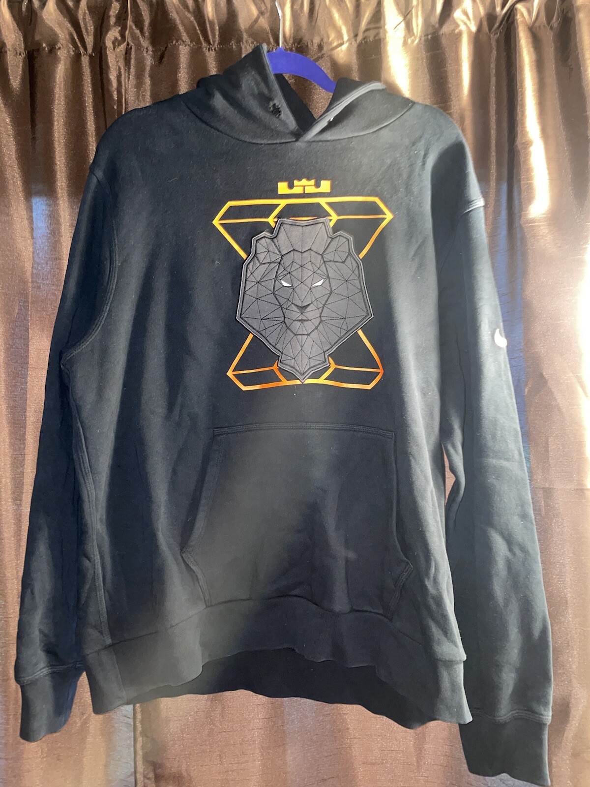 Men’s XL Nike LeBron James Lion Black/Orange King Jam… - Gem