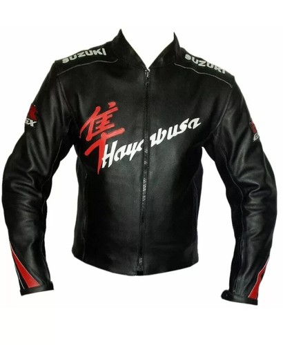 Suzuki Hayabusa Motorbike/Motorcycle Leather Racing Jacket Riding ...