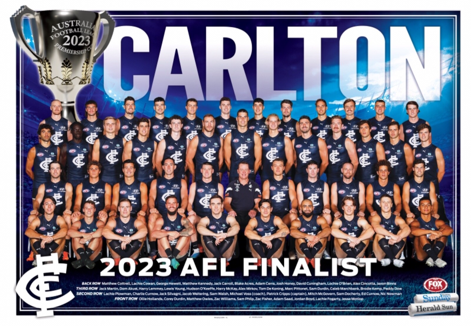 2023 Carlton blues finalist AFL FOOTBALL TEAM POSTER, CHEAPEST BARGAIN ...