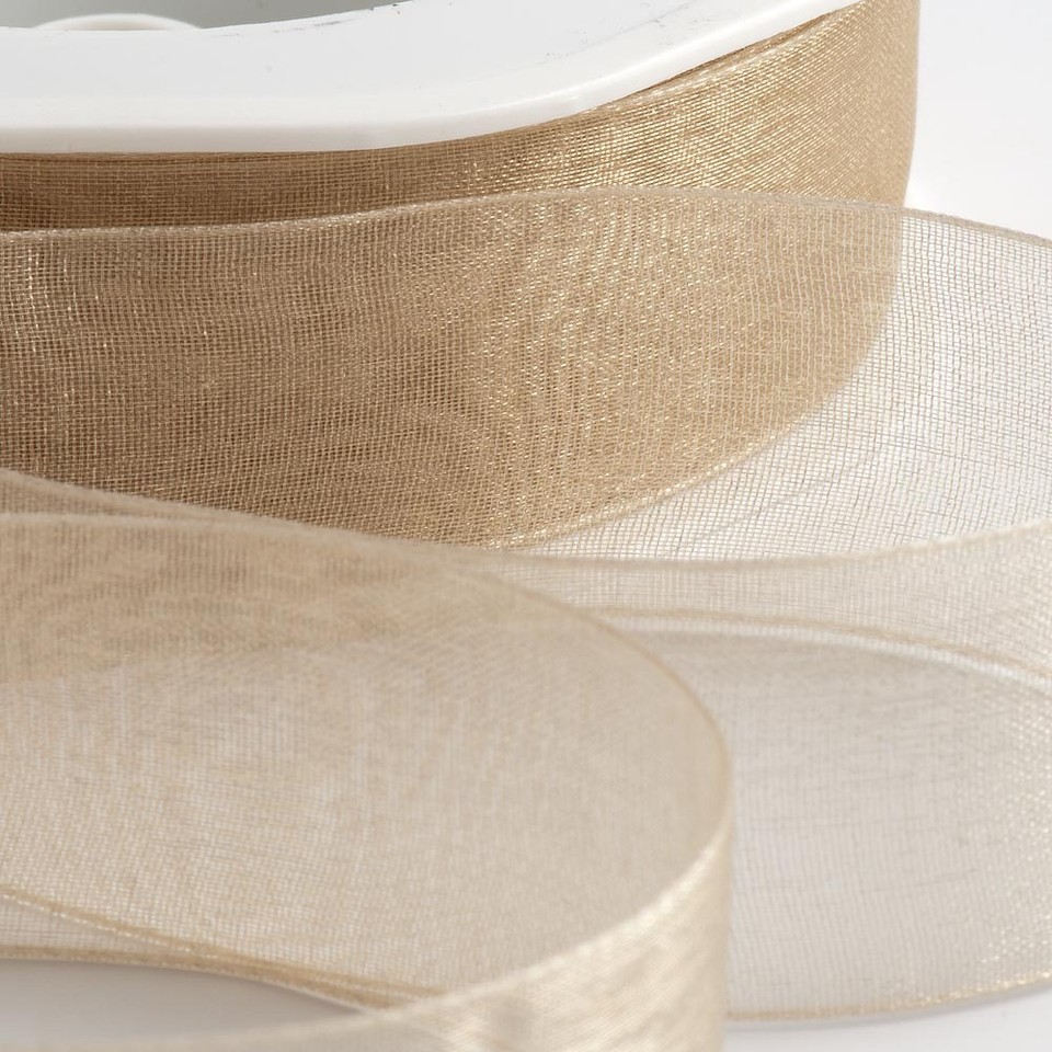 Organza Woven Edge Sheer Chiffon Wedding Crafts Ribbon - 1m Lengths ...