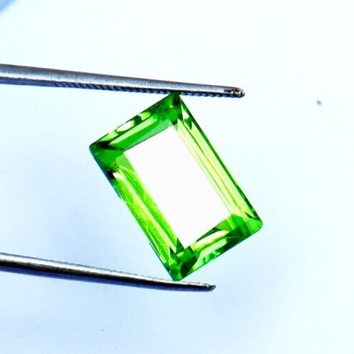 10 Ct Princess Shape Natural Peridot stone Green Color Certified Loose ...