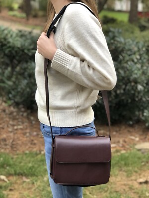 Trades of Hope Briefcase Style Handbag w/Removable Strap Genuine Brown ...