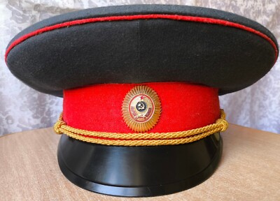 RARE OLD Soviet Military Officer Visor Police MVD Cap Hat size 54 USSR ...