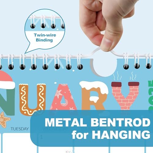 SUNEE 2024-2026 Wall Calendar 11x8.5, 18 Months Hanging Monthly ...