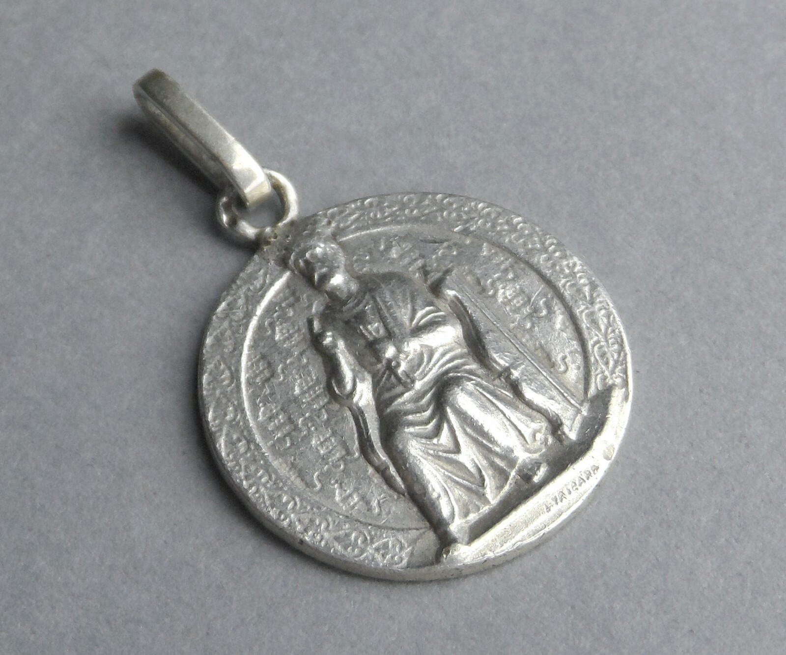 French Antique Religious Sterling Medal. Saint Peter, Keys of Heaven ...