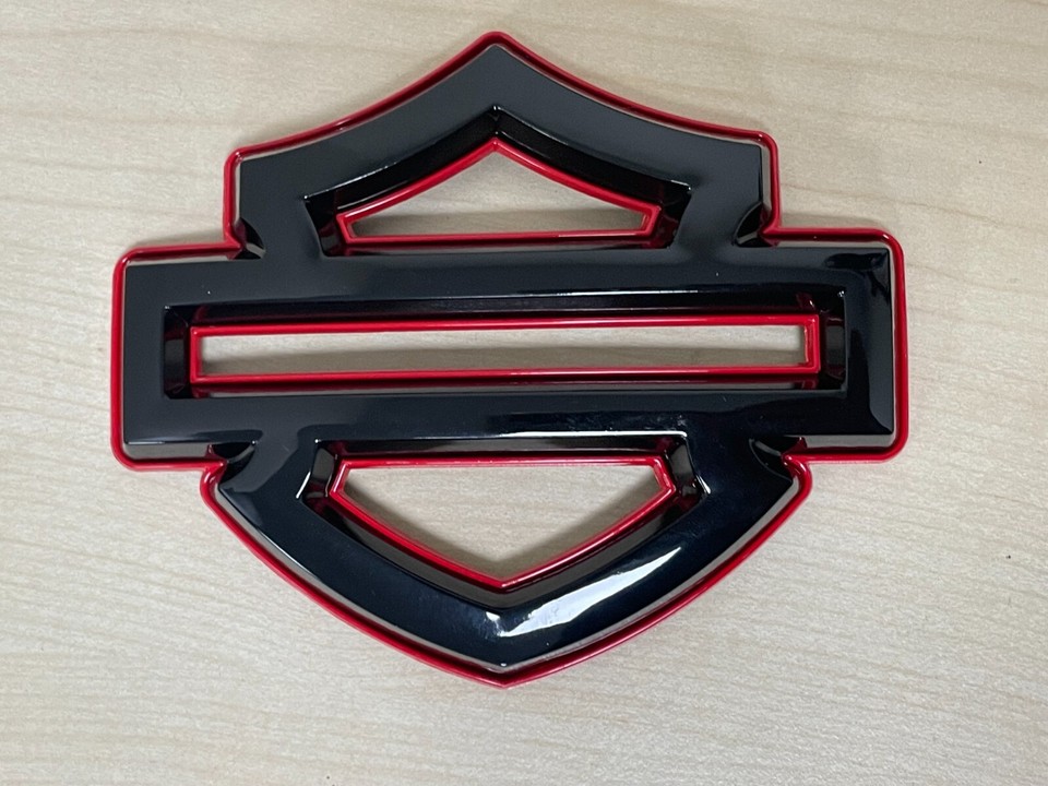 Harley Davidson CVO Emblems Red & Black Metal sized | Adhesive ...