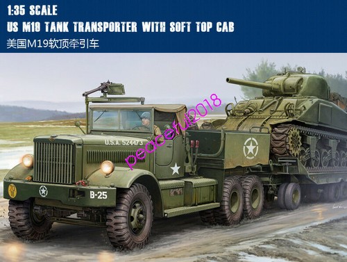 Trumpeter model kit 63502 US M19 TANK TRANSPORTER WITH SOFT TOP CAB 1/ ...