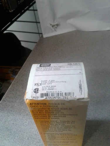 New HBL5361 Straight Blade Receptacle 20A 125V Brown | eBay