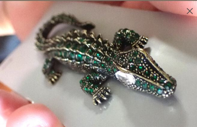 Large Alligator / crocodile Pin costume jewelry | eBay