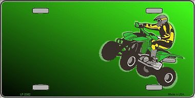 Quad Rider Offset Flat Metal Novelty License Plate Tag LP2382 | eBay
