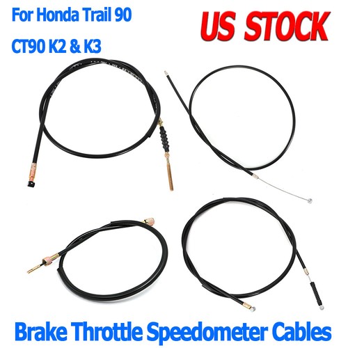 Front Rear Brake/Throttle Speedometer Cables For Honda Trail 90 CT90 K2 ...