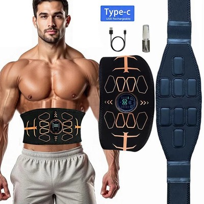EMS Abdominal Muscle Toning Trainer ABS Stimulator Toner Fitness Weight ...