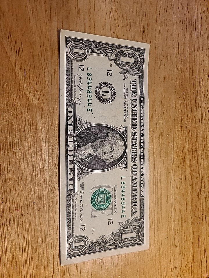 89448944. $1 FRN Fancy Repeater Serial Number. | eBay