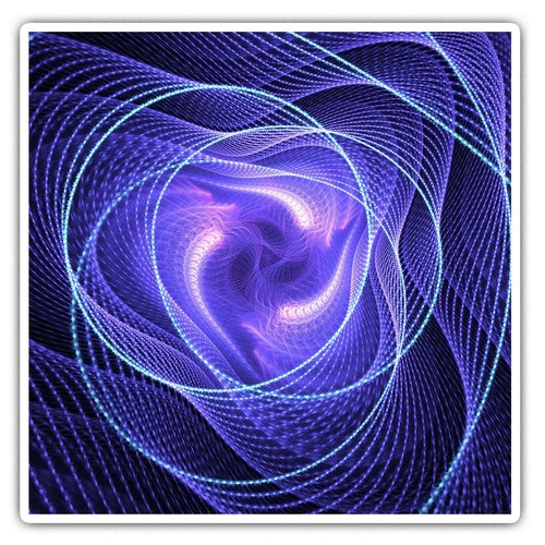 2 x Square Stickers 10 cm - Neon Purple Vortex Infinite Universe Cool ...