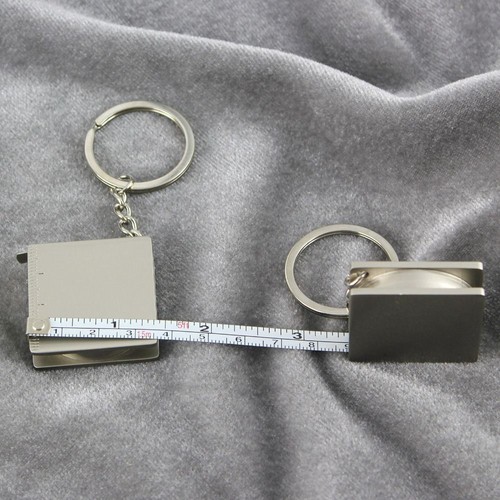 Sliver Tape Measure Keychain 1.2M Retractable Tape Measuring Tapes for ...