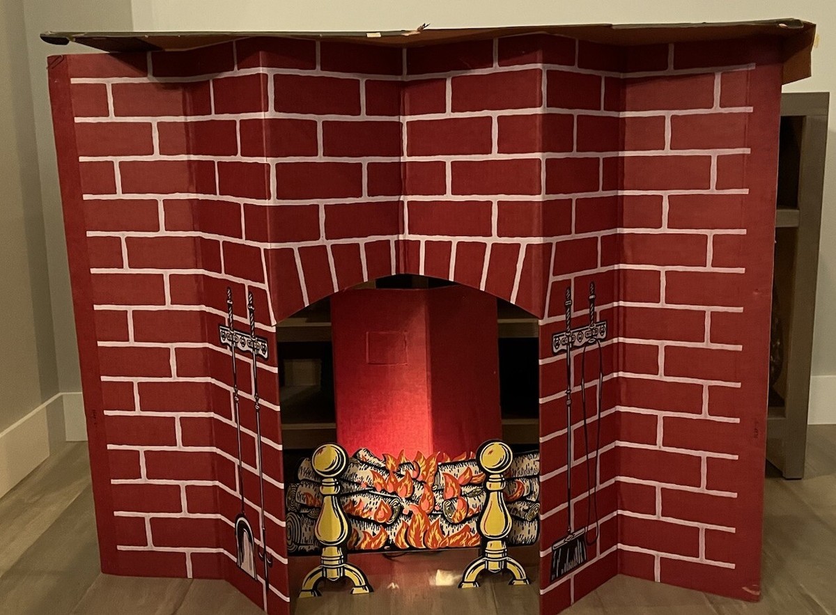 Vintage Cardboard Fireplace
