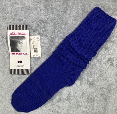 Vintage Slouch Scrunchie Socks Woman's Size 9-11 Blue 1 Pairs 100% ...