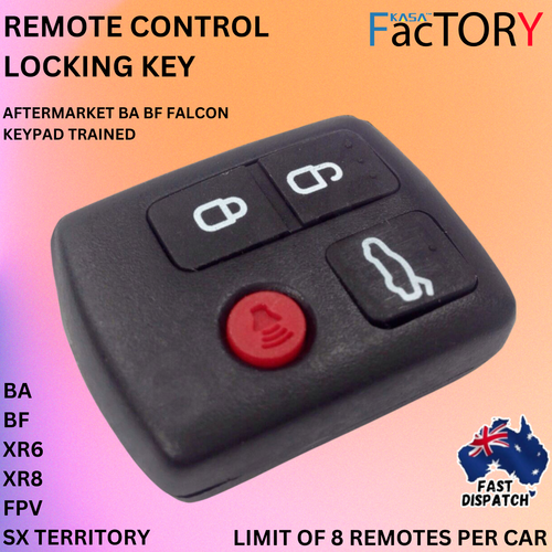 Remote Control Locking Key Less Aftermarket BA Bf Falcon Keypad Trained ...