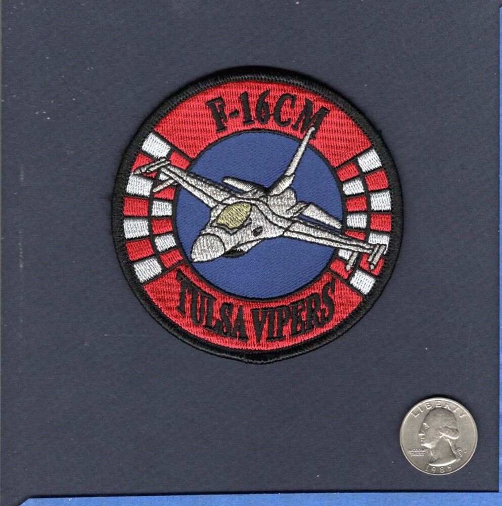 125th FS TULSA VIPERS Oklahoma ANG USAF F-16CM FALCON Squadron Patch | eBay