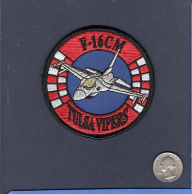 125th FS TULSA VIPERS Oklahoma ANG USAF F-16CM FALCON Squadron Patch | eBay