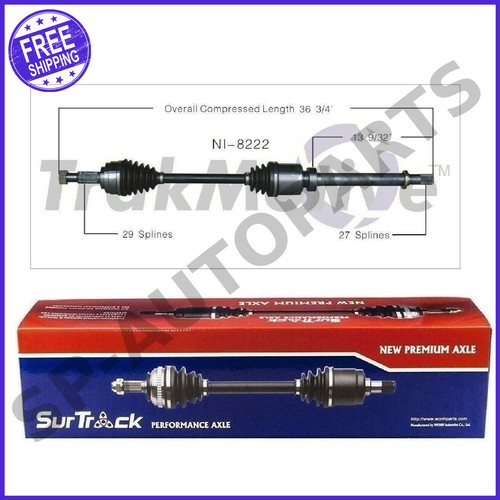 Front Pass Right CV Axle Shaft SurTrack NI-8222 for Nissan Sentra 2.0L ...