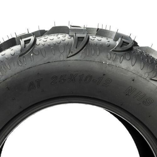 25x8-12 25x10-12 Rubber 2 x Front Tires & 2 x Rear Tires millionparts ...