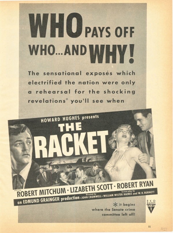 1951 ROBERT MITCHEM LIZABETH SCOTT ROBERT RYAN EDMUND GRAINGER LOVE ...