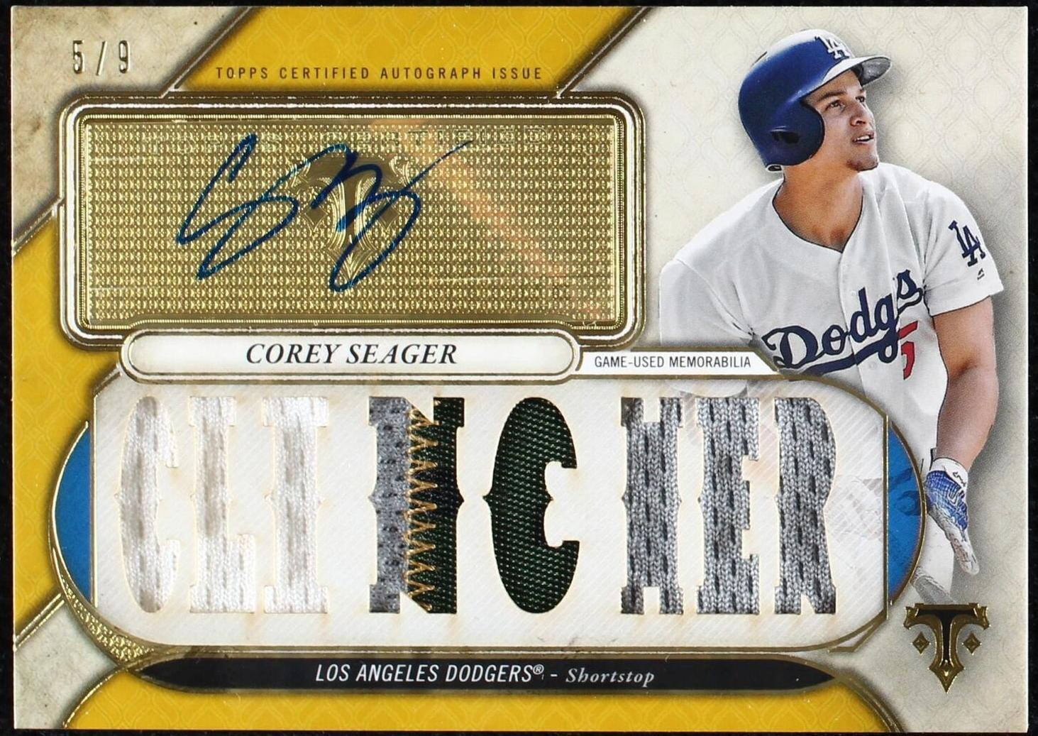 2017 Topps Triple Threads - Autograph Relics Corey Seager #TTAR-CS2 ...