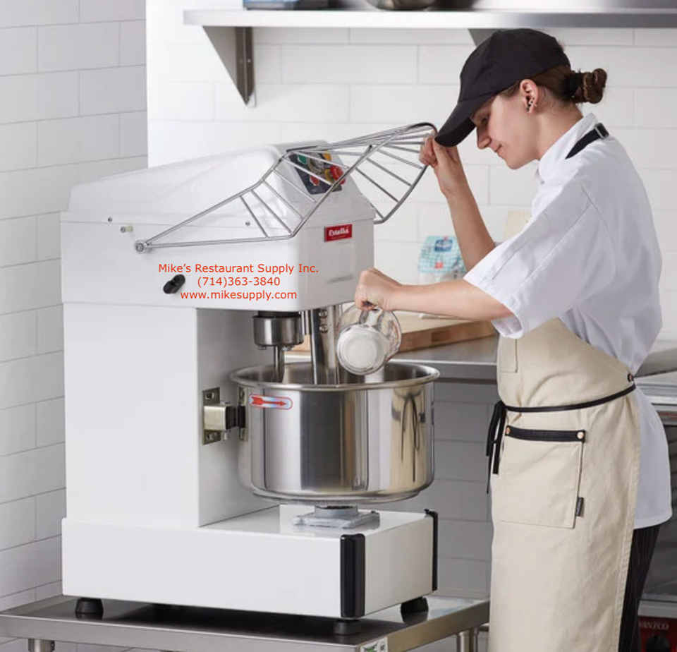 20 Quart 28 LB Spiral QT Dough Mixer 2 Speed Estella SM20 120V 2HP ...