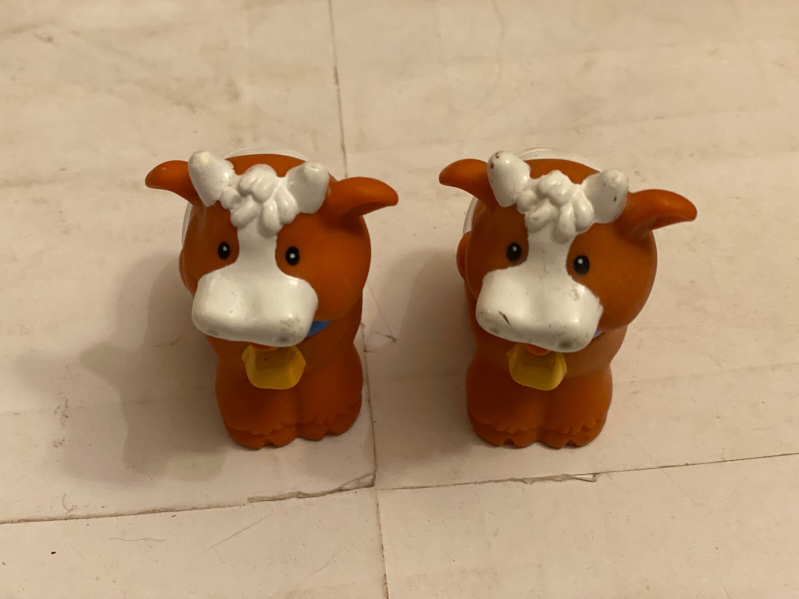 Fisher Price Little People Cow w/ Bell Brown ~ Farm Zoo Nativity 1997 ...