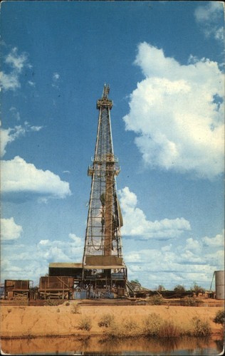 Texas Drilling Rig mailed 1950s in Mineola TX to Fairmont WV vintage ...