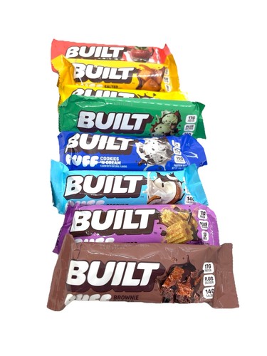 NEW 8ct Assorted Built Puff Protein Bars, Collagen, Gluten Free ...