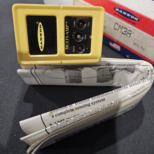 NEW BANNER CM3A MAXI AMP CM SERIES AMPLIFIER MODULE 11 PIN 110/220VAC ...