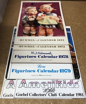 Hummel figurines calendars 1971-72-78-79 and two others from Collectors ...