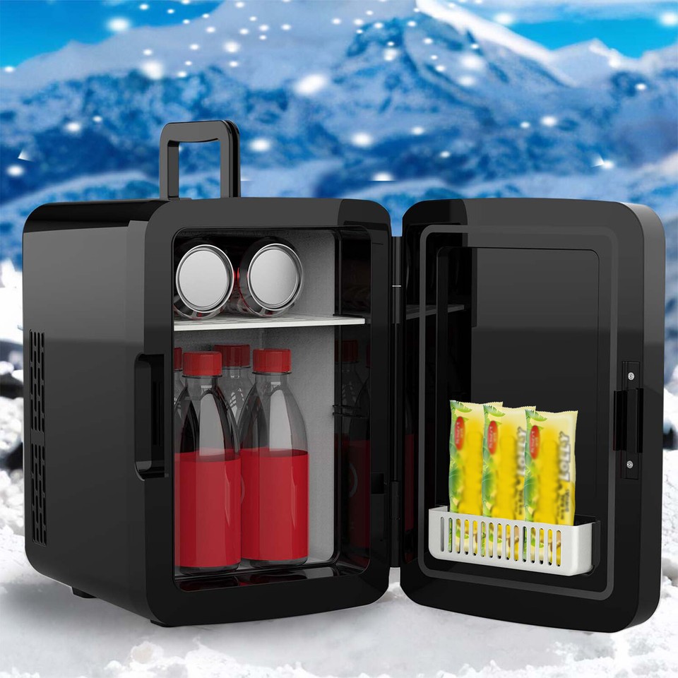 12V AC/DC CAR CAMPING PORTABLE TRAVEL WARMER & COOLER BOX MINI FRIDGE ...