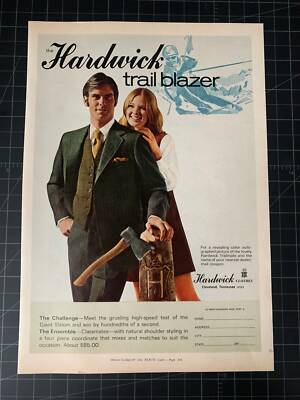 Vintage 1970s Hardwick Clothing Print Ad | eBay