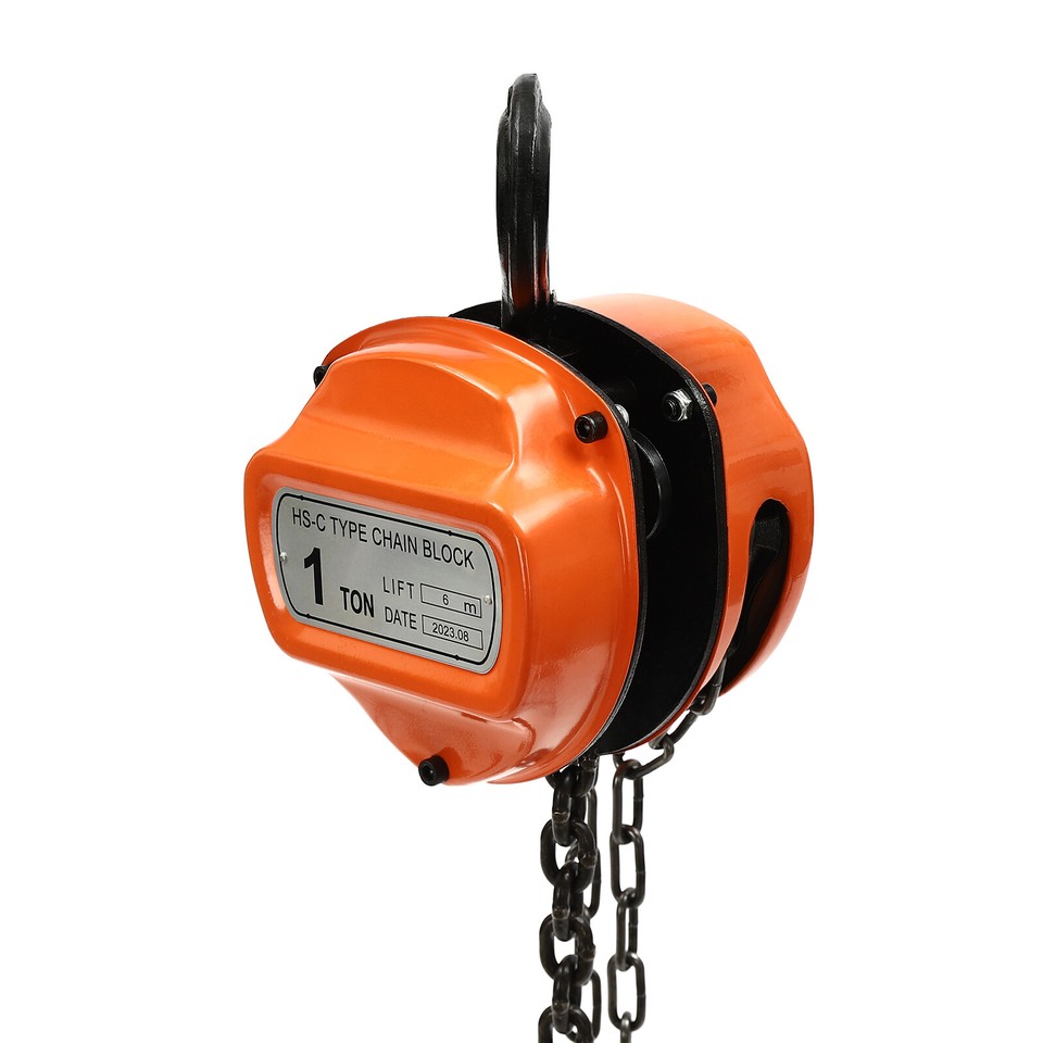 1 Ton Orange Manual Hand Chain Block Hoist with 360?? Rotatable Hooks ...