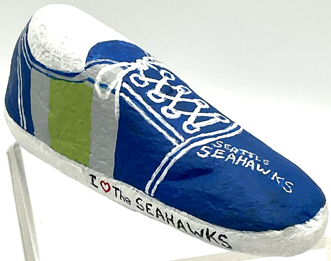 OOAK I Love the Seahawks Hand Painted Shoe Rock Seattle, WA Artist ...