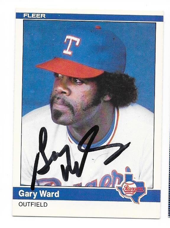 GARY WARD 1984 FLEER UPDATE AUTOGRAPHED SIGNED # U-124 RANGERS | eBay