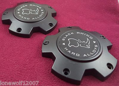Black Rhino Wheels Flat Black Custom Wheel Center Caps Set of 2 # CAP M ...