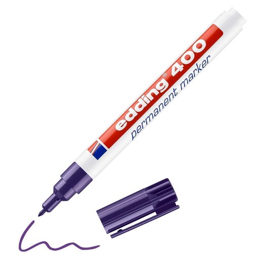 edding 400 permanent marker - violet - 1 pen - fine round nib 1 mm ...