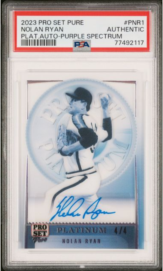 2023 Leaf Pro Set Pure Nolan Ryan Platinum Auto Autograph 4/4 SSP #P ...