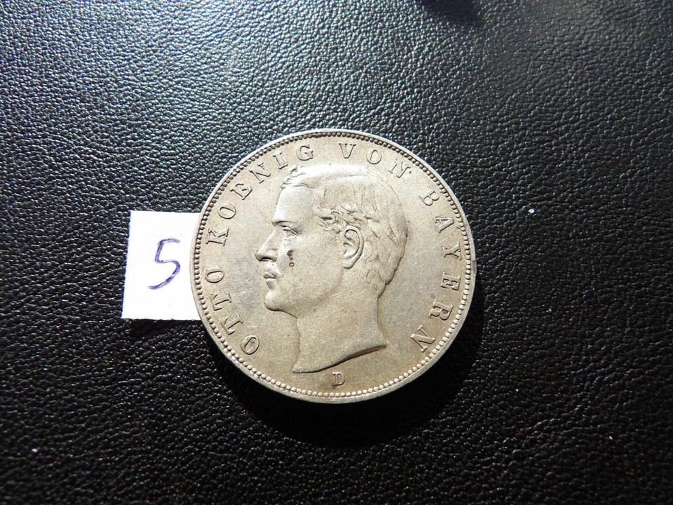 Germany Empire Otto Large Crowned Imperial Eagle 1911 3 mark BAVARIA ...