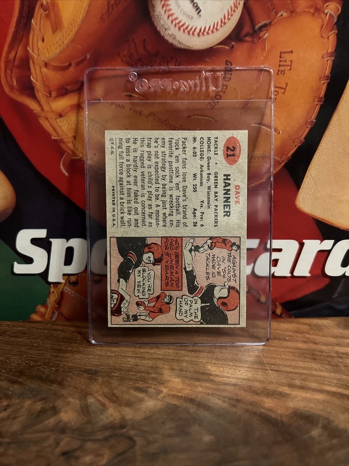 1957 Topps Set-Break # 21 Dave Hanner Packets Mint But Very Slight Oc ...