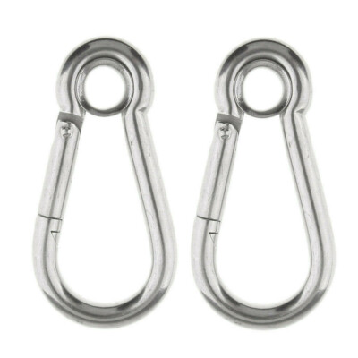 2 Pc 316 Stainless Steel Spring Snap Hook With Eyelet 11/32'' | eBay